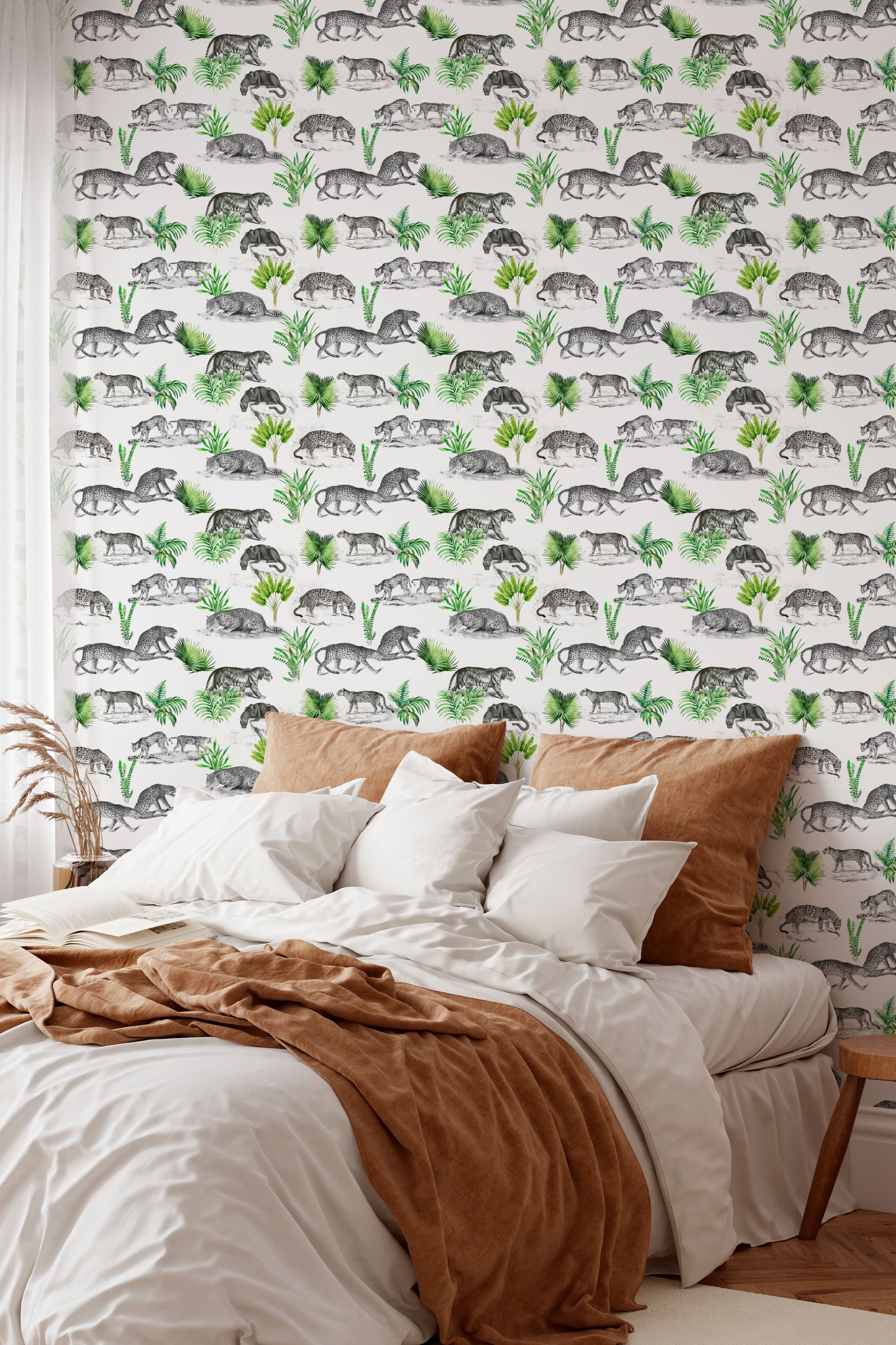 Murals Wild Cats Wallpaper White Background 3520 – California Wallpaper