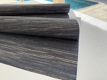 Natural Hemp Grasscloth dark graphite blue Wallpaper dark blue 41069 ...