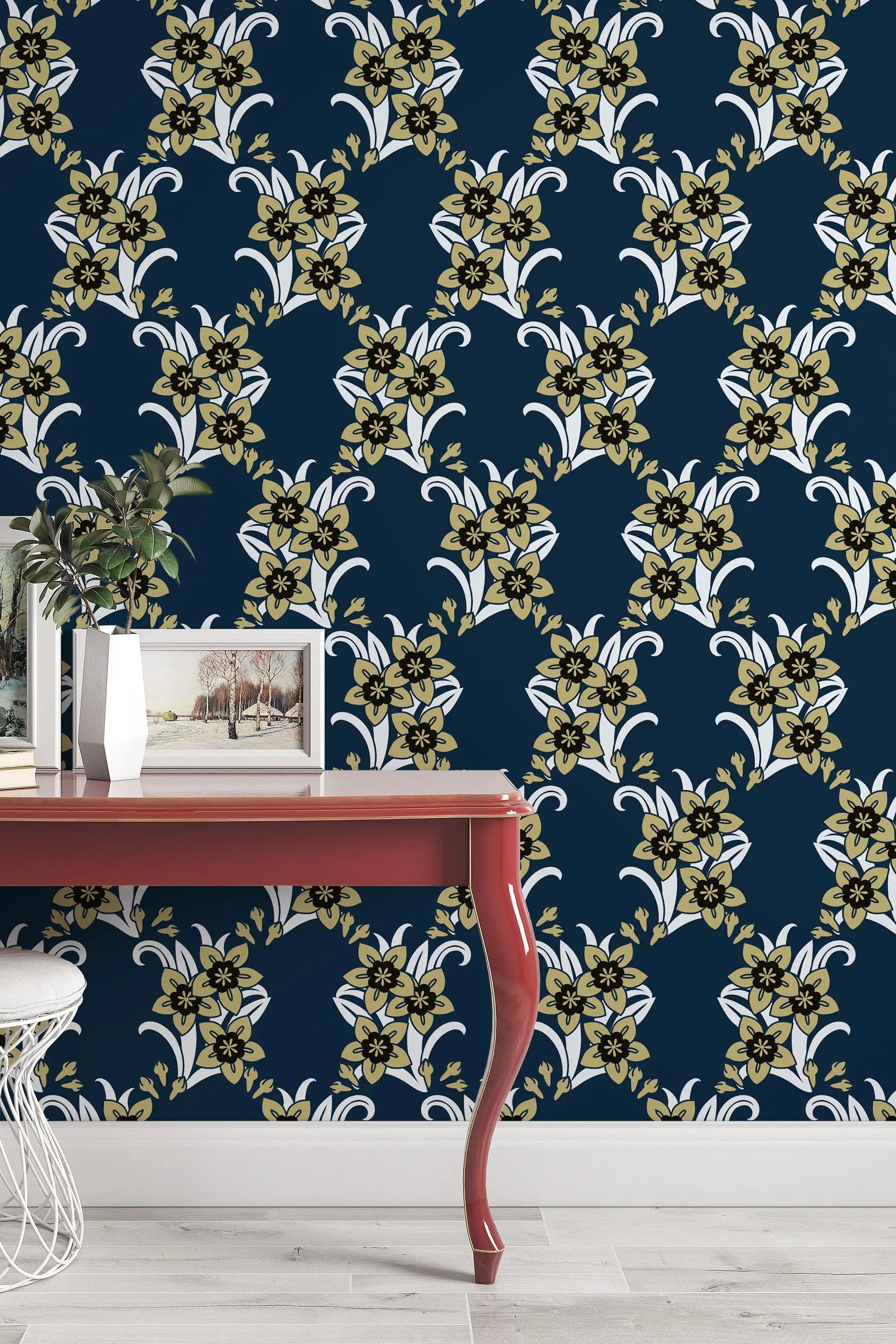 EXCLUSIVE Sunday flowers on navy background wallpaper #3222 ...