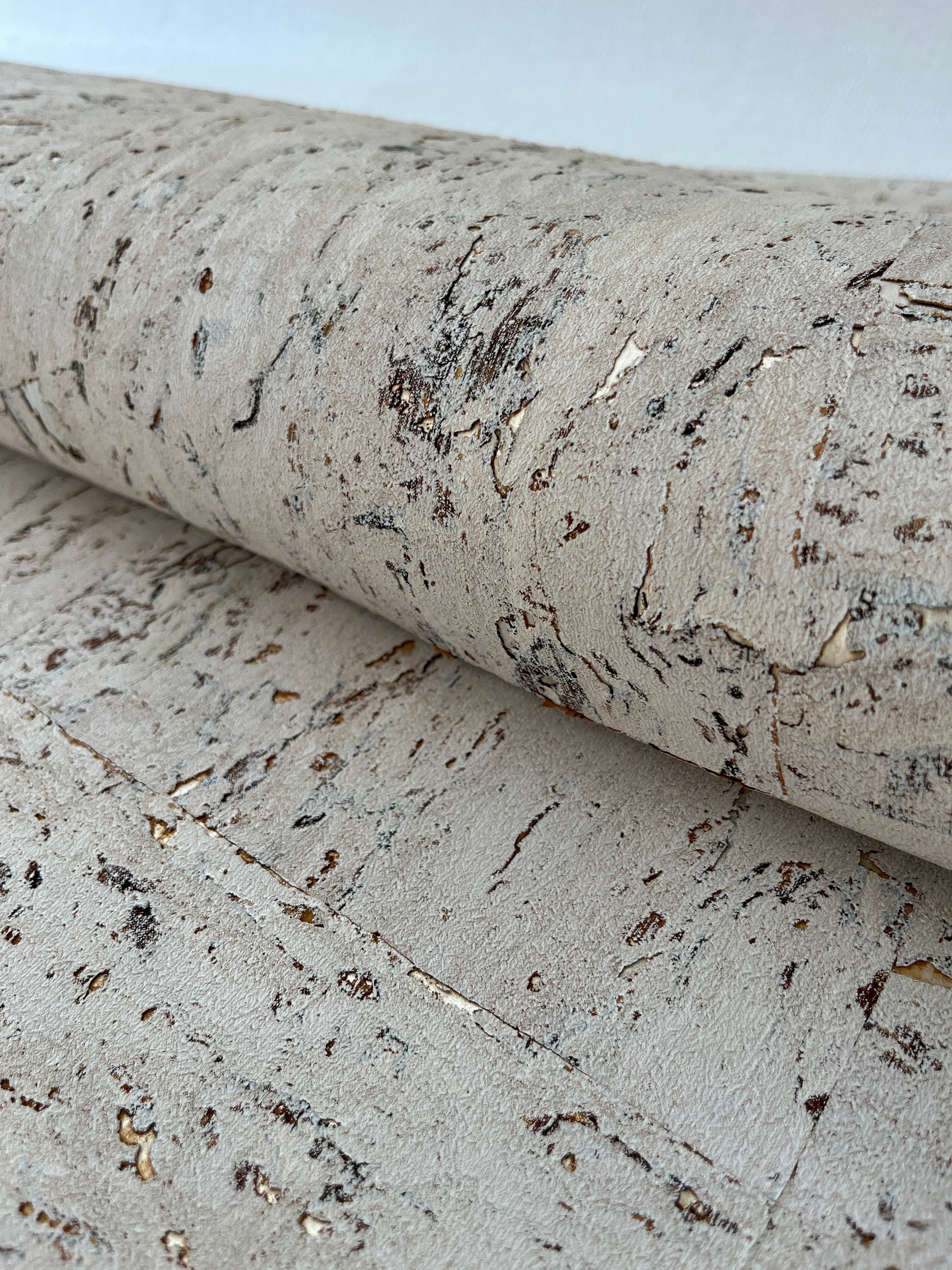 Natural Cork wallpaper blush highlighter effect Grasscloth Unpasted Tr ...
