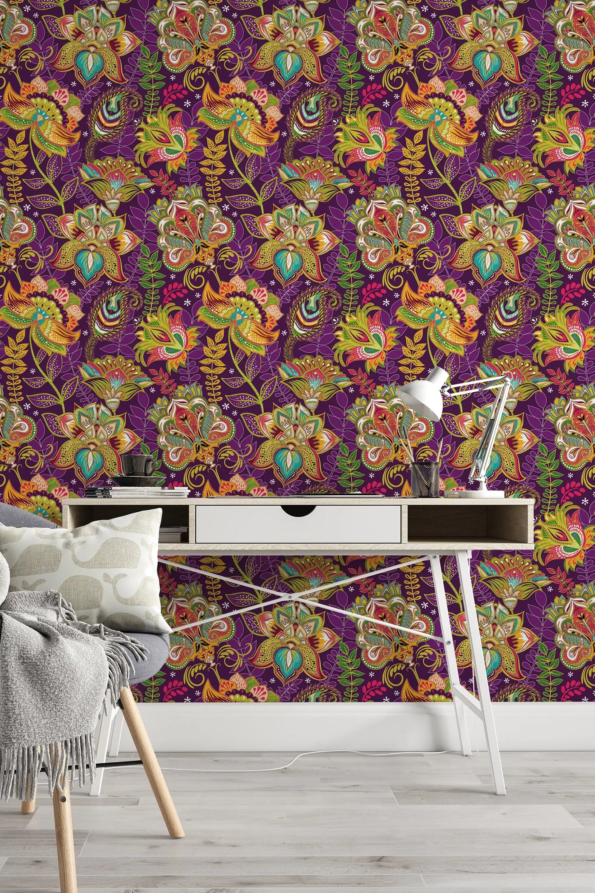 Indian floral wallpaper for walls #3240 – California Wallpaper