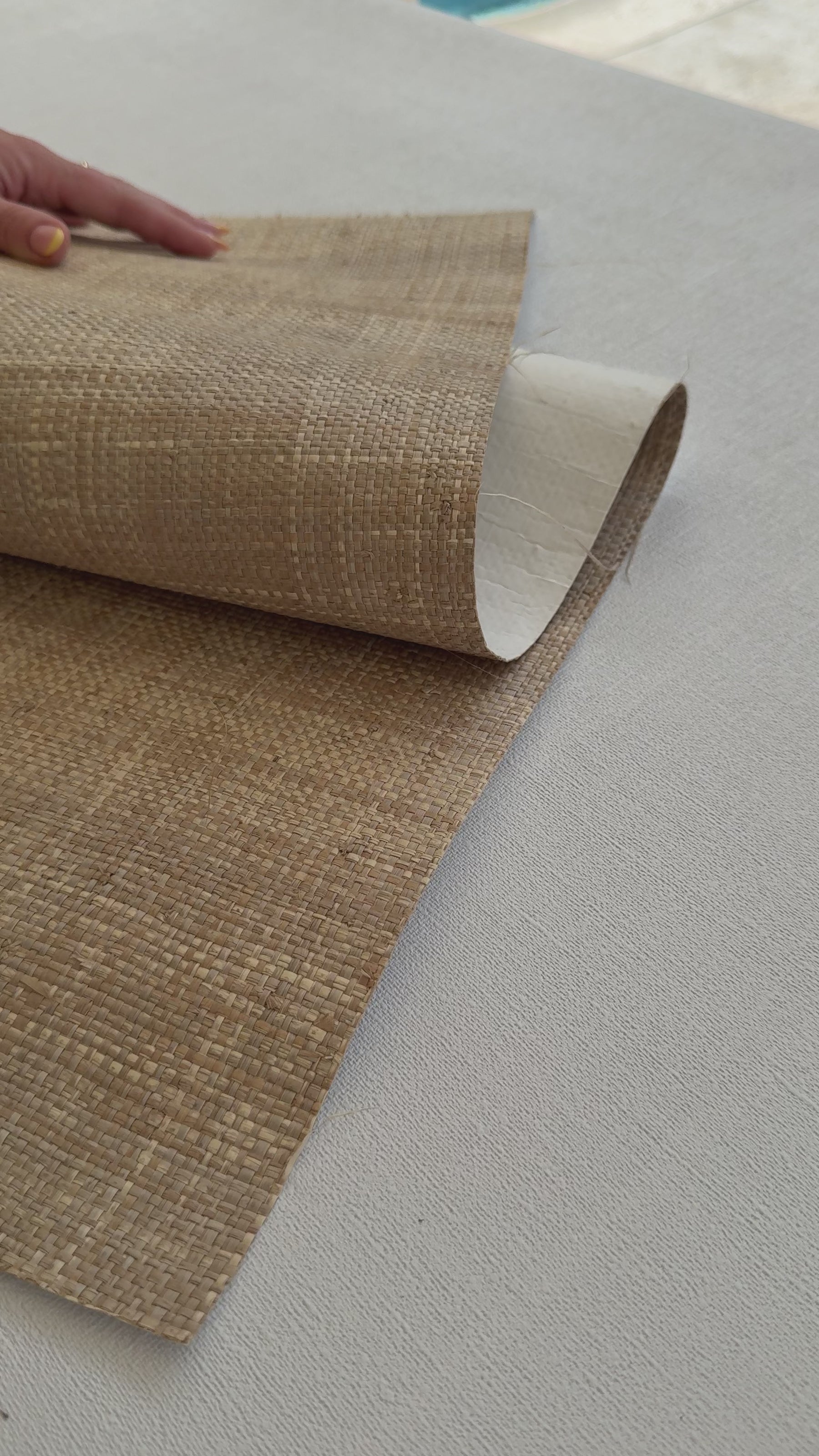 Natural Raffia Wallpaper – Woven Sand Dune 4280-07 – California Wallpaper