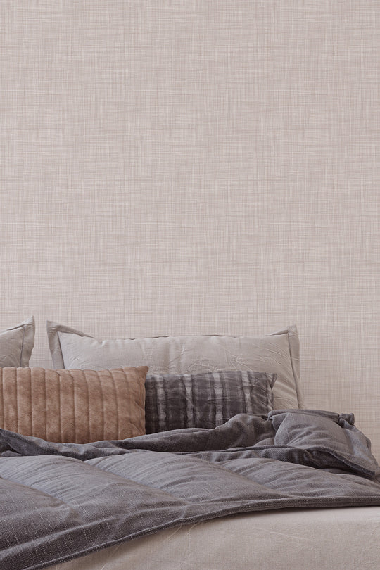 Linen textured wallpaper — Peel and Stick, Traditional – California ...