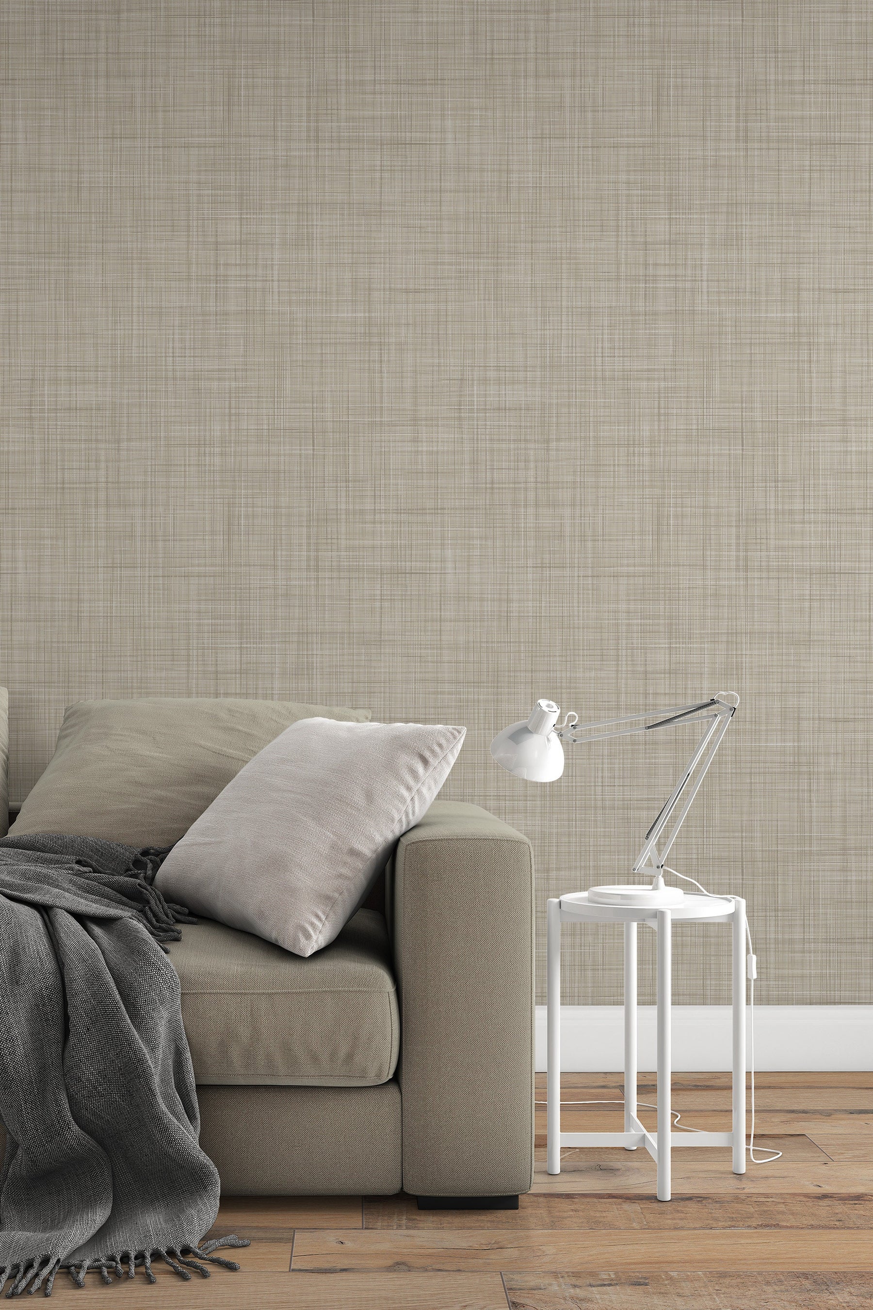 Beige Linen textured wallpaper 3401 – California Wallpaper
