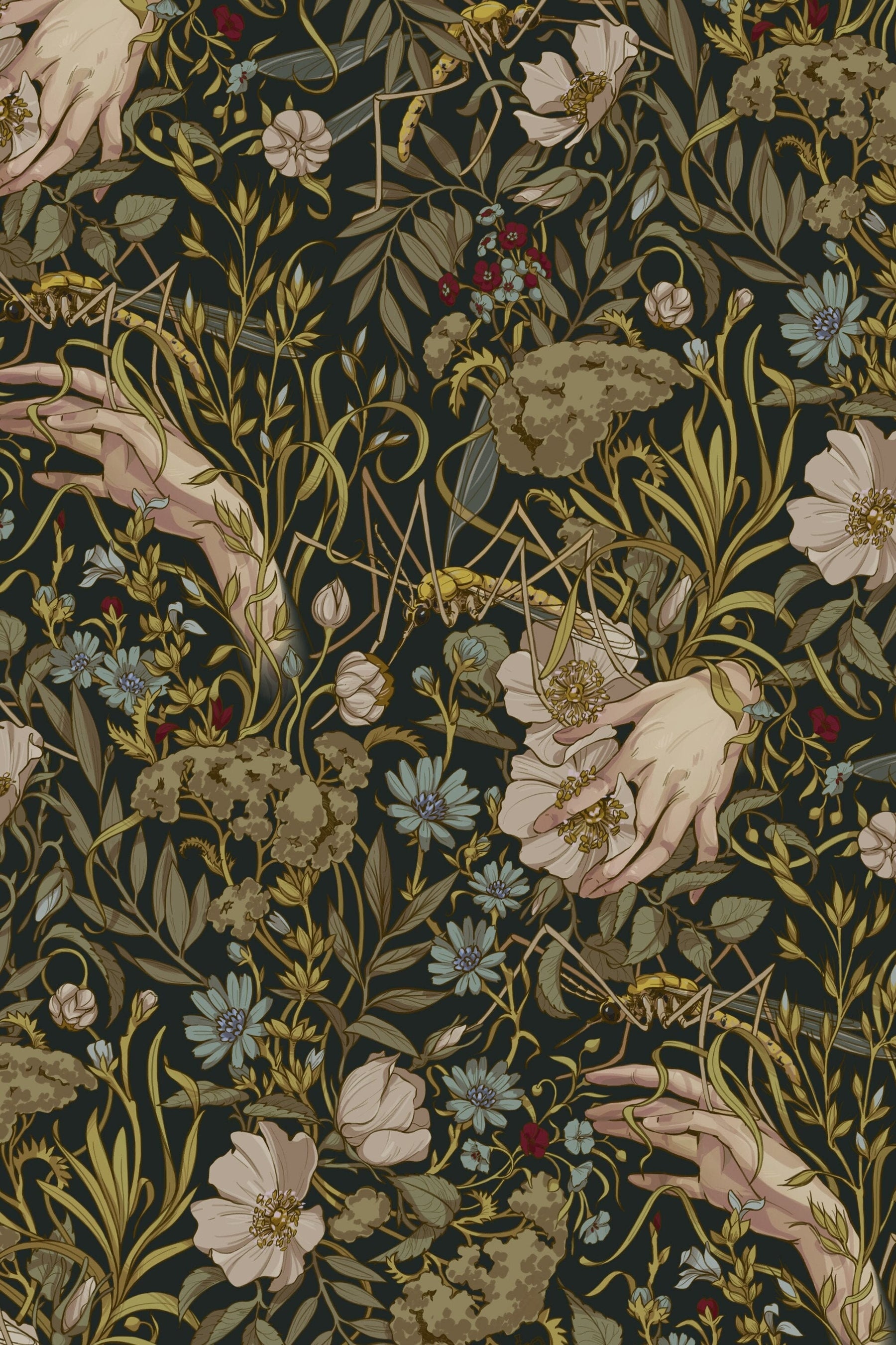 Hand Palm Peel and Stick Wallpaper | The Story of Hamlet and his Belov ...