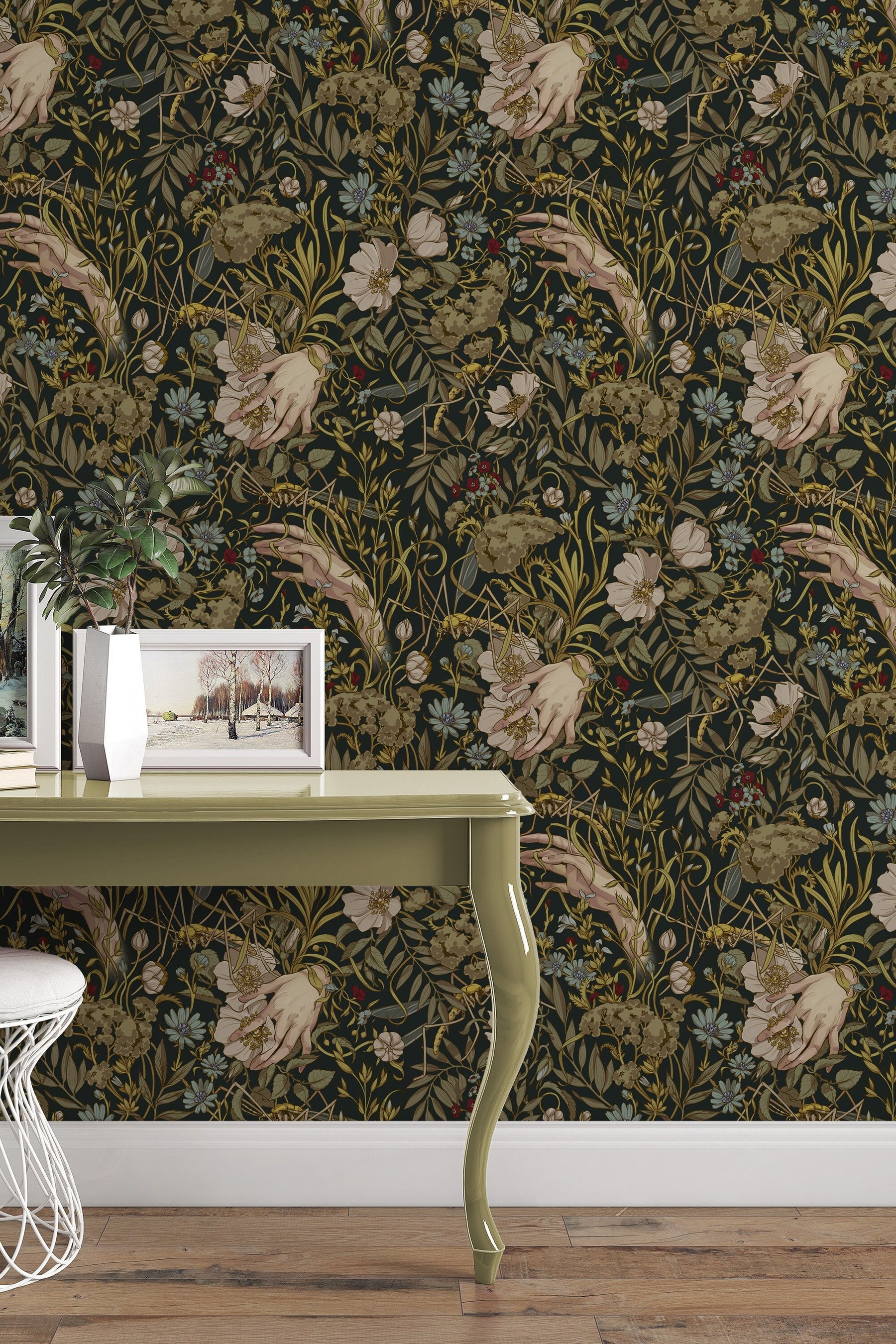 Hand Palm Peel and Stick Wallpaper | The Story of Hamlet and his Belov ...