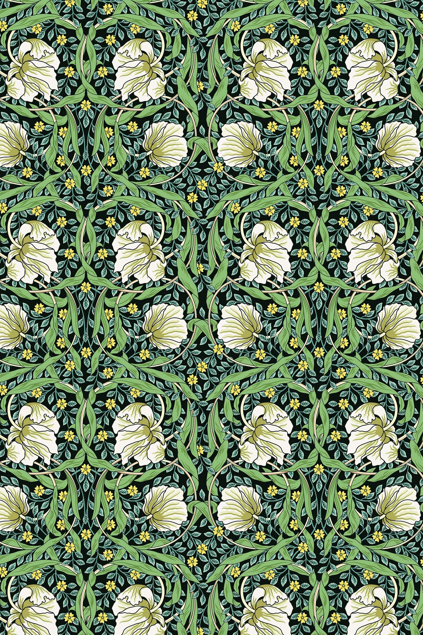 William Morris Floral Pattern wallpaper #3483 – California Wallpaper