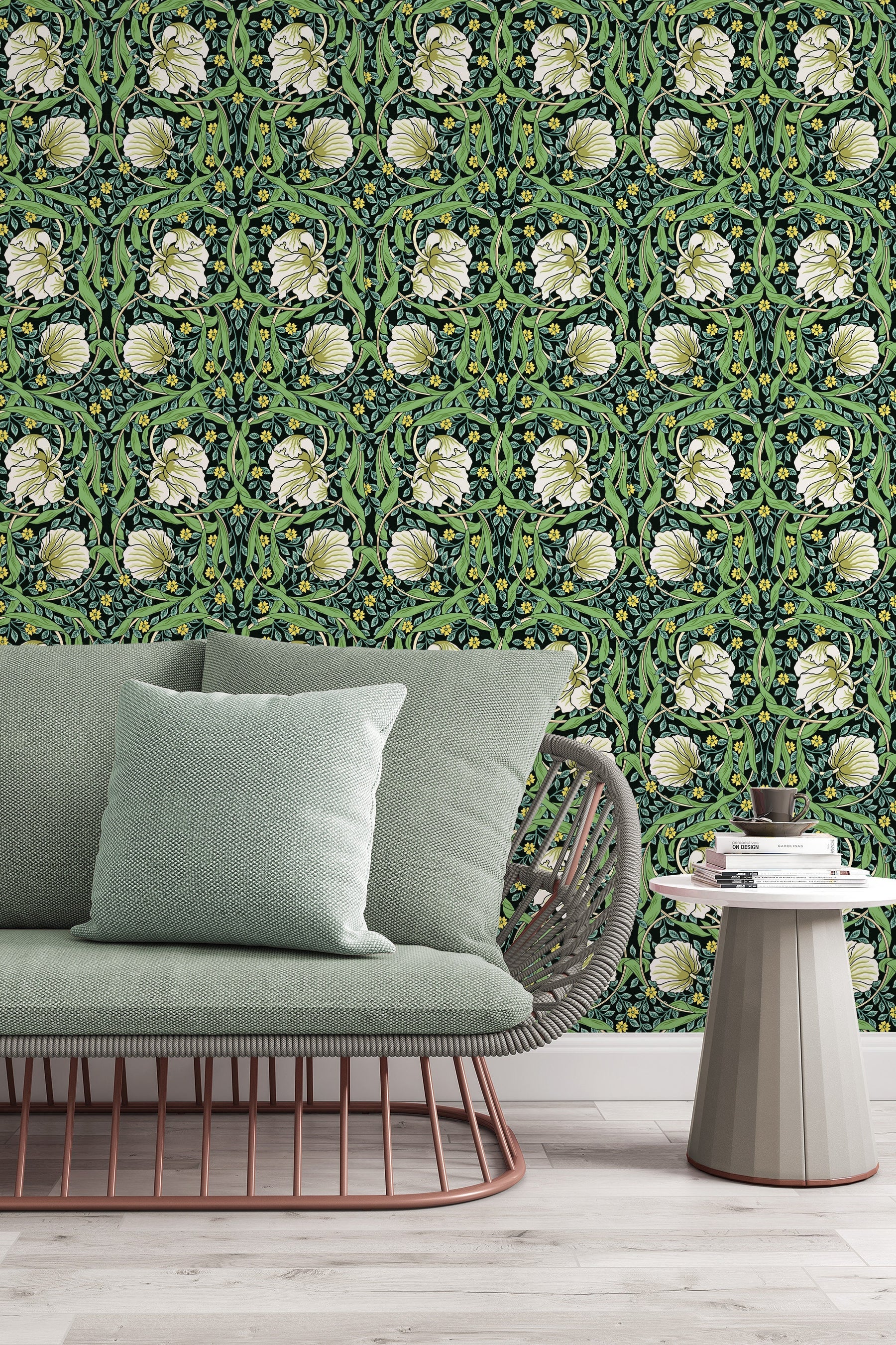 William Morris Floral Pattern wallpaper #3483 – California Wallpaper